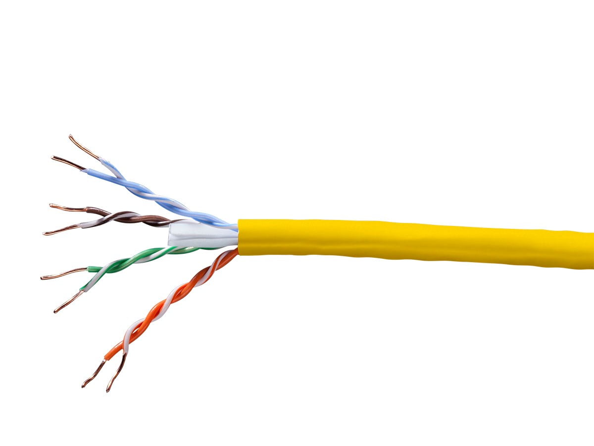 Monoprice Cat5e Ethernet Bulk Cable - 1000 Feet - Yellow | Network ...
