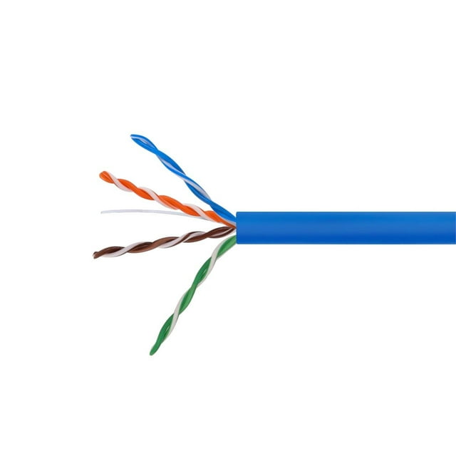 Monoprice Cat5e Ethernet Bulk Cable - 500 Feet - Blue | Network ...