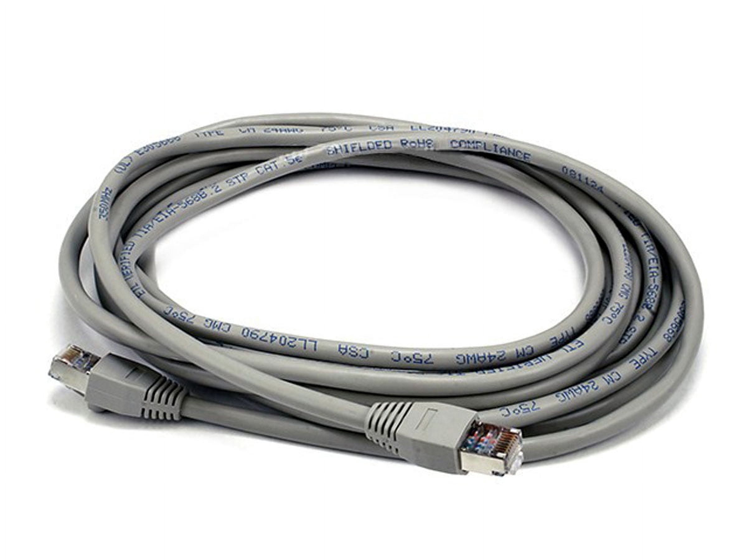 Monoprice Cat5e Ethernet Patch Cable - 15 Feet - Gray | Network ...