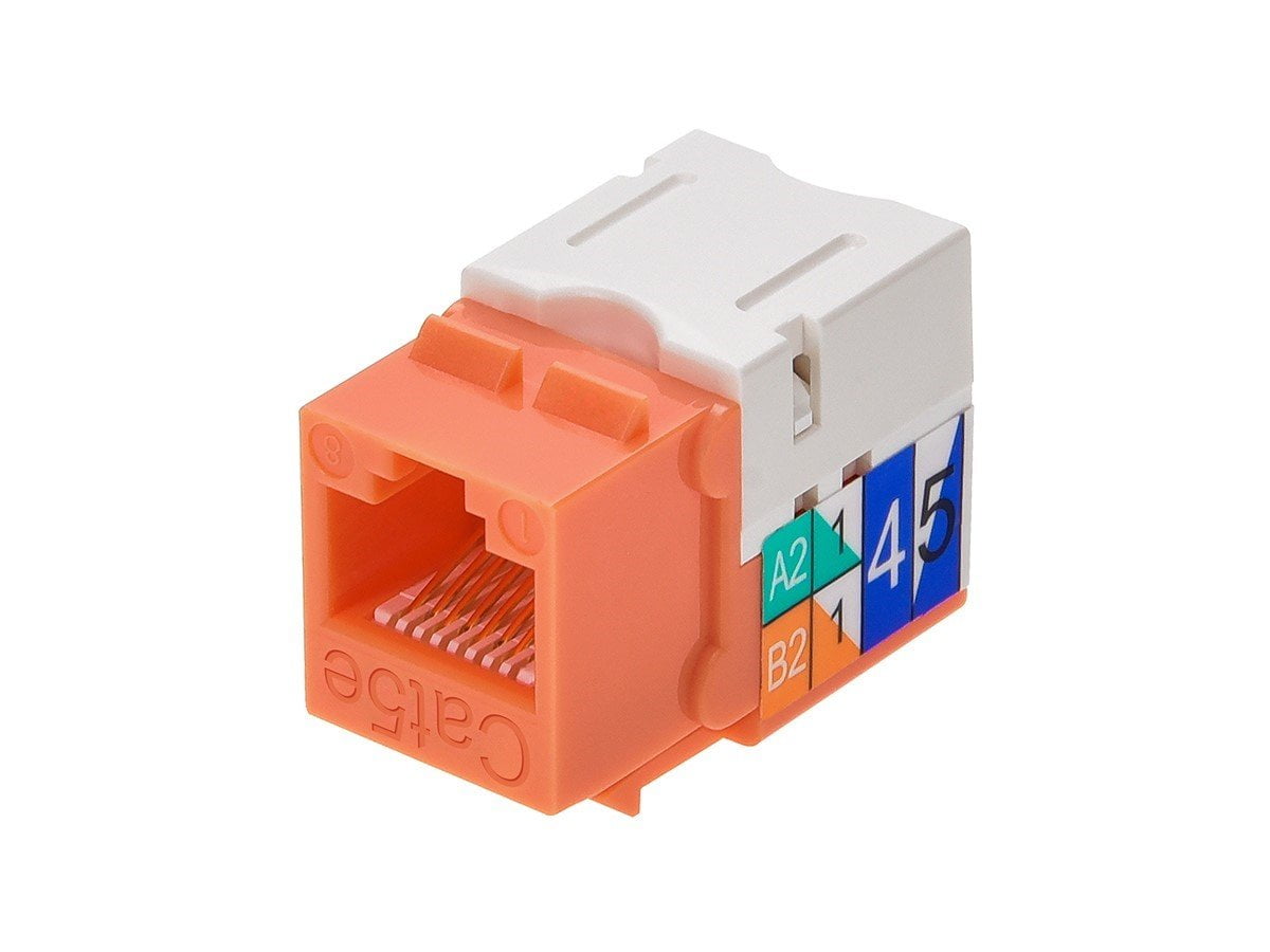 Monoprice Cat5e Punch Down Keystone Jack for 22-24AWG Solid Wire ...