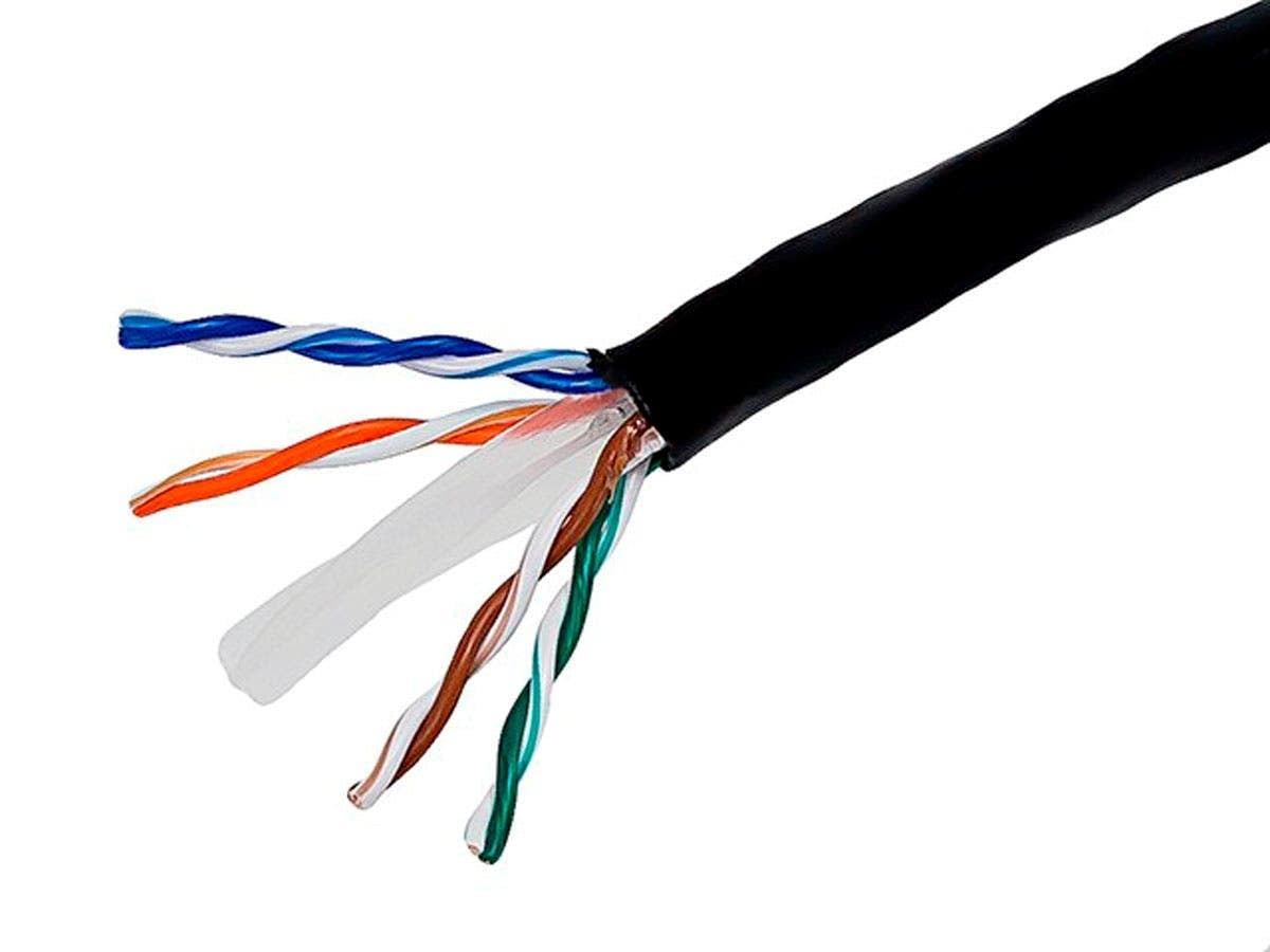 Monoprice Cat6 1000ft Black CMR UL Bulk Cable, Solid, UTP, 23AWG ...