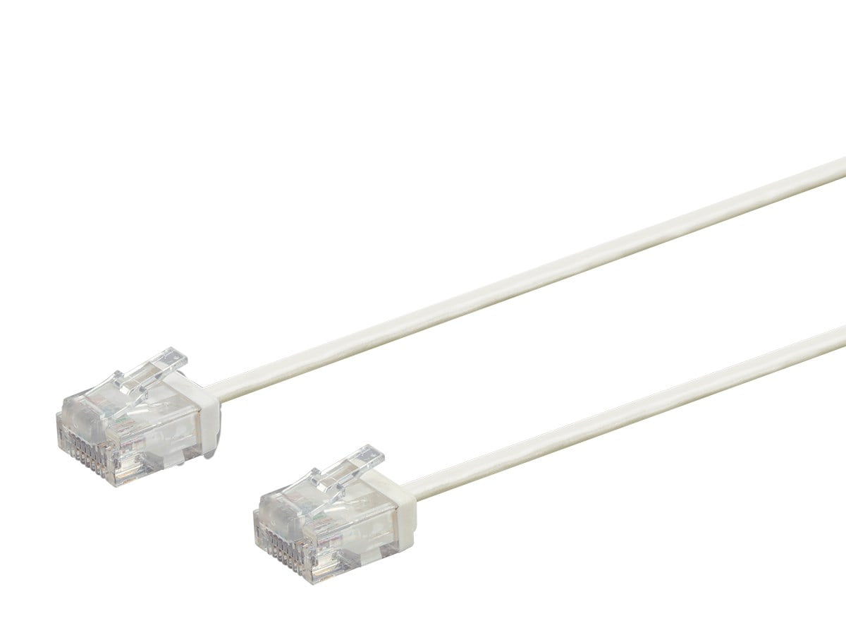 Monoprice Cat6 Ethernet Patch Cable - 1 Feet - White | Stranded, 550MHz ...