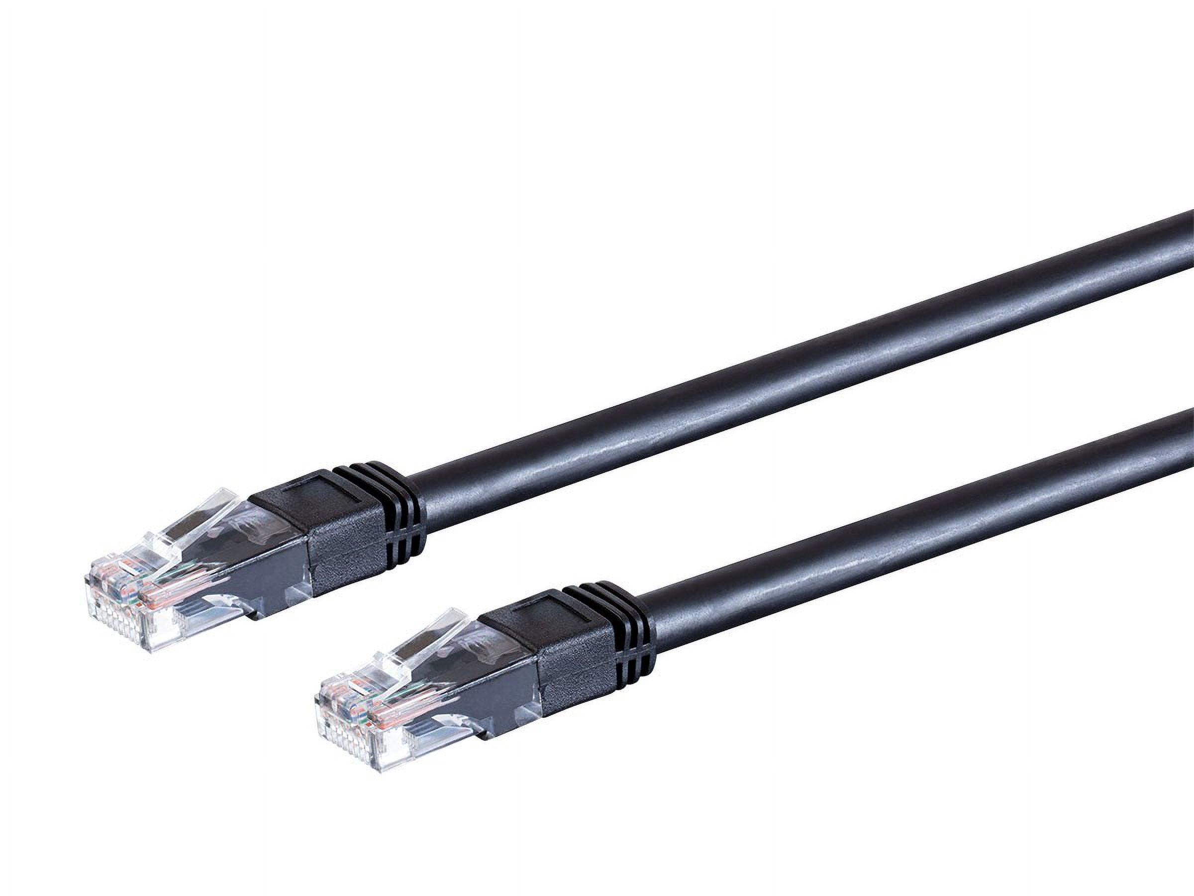 Monoprice Cat6 Ethernet Patch Cable - 3 Feet - Black | Snagless RJ45 ...