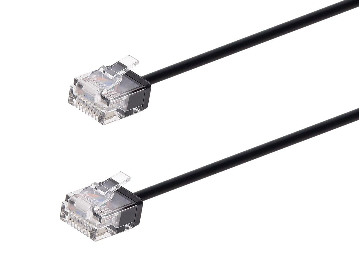 Monoprice Cat6 Ethernet Patch Cable - 3 Feet - Black | Stranded, 550MHz ...