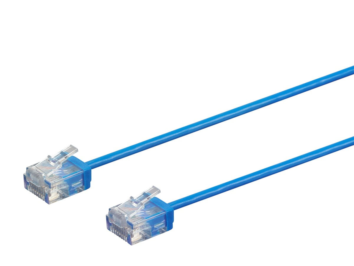 Monoprice Cat6 Ethernet Patch Cable - 5 Feet - Blue | Stranded, 550MHz ...