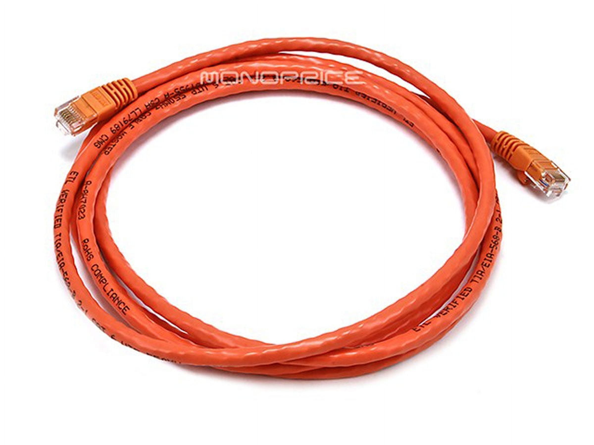 Monoprice Cat6 Ethernet Patch Cable - 7 Feet - Orange | Network ...