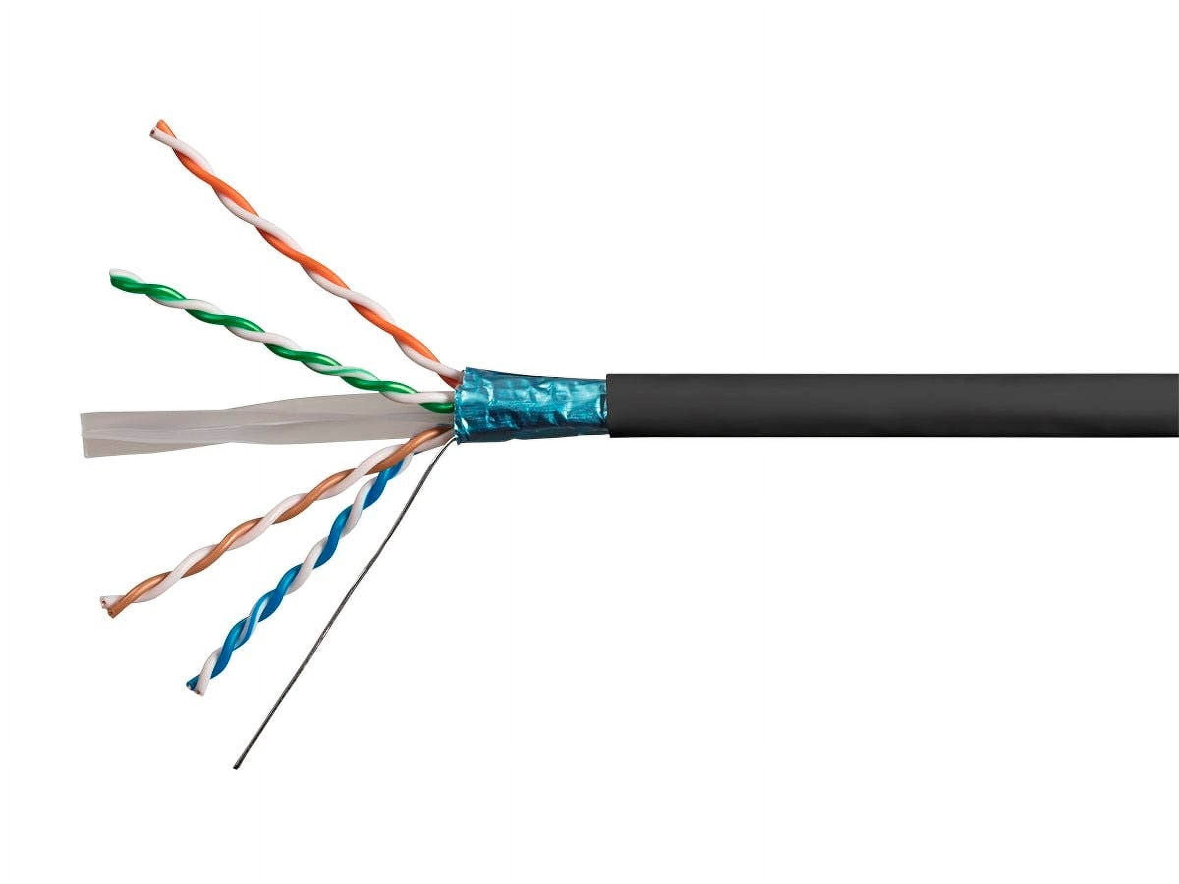 Monoprice Cat6A Ethernet Bulk Cable - 500 Feet - Black | Solid, 550MHz ...