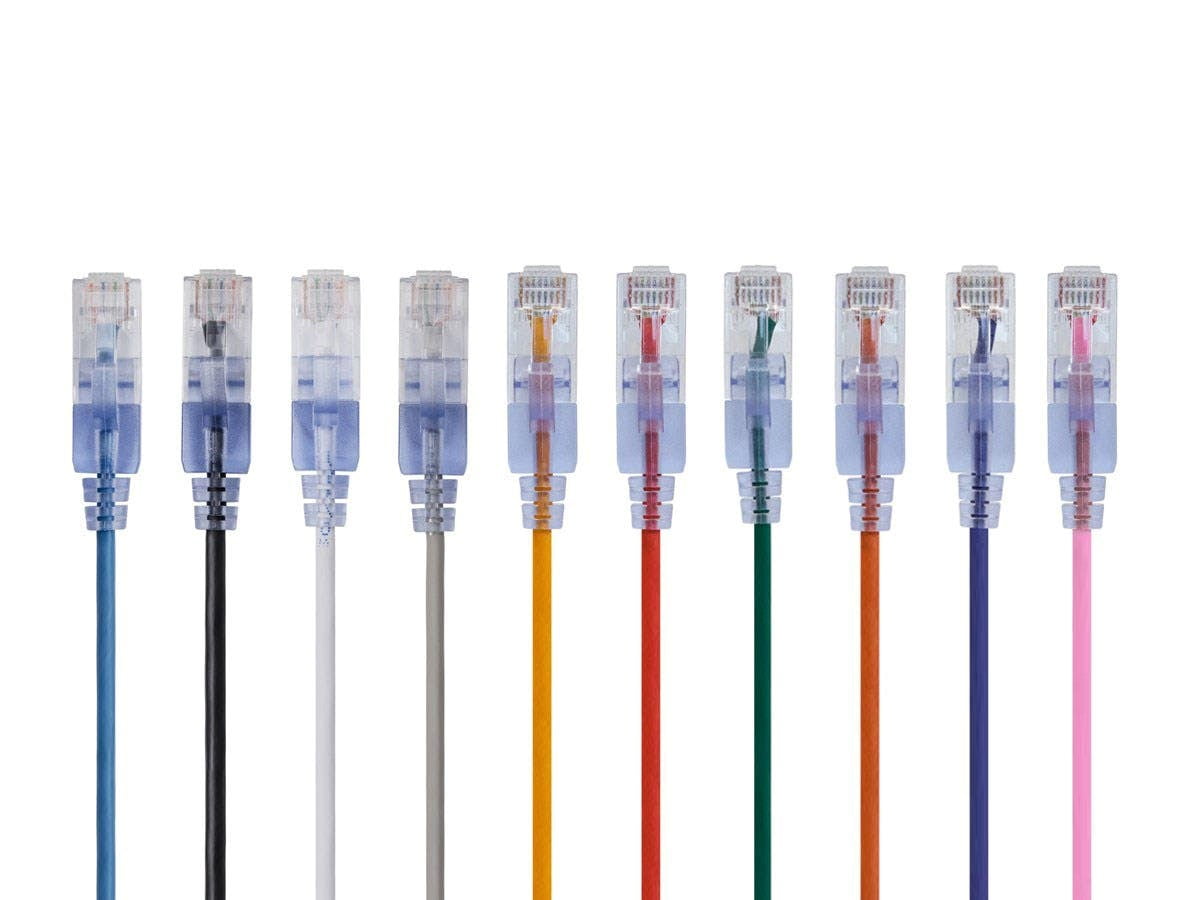 Monoprice Cat6A Ethernet Network Patch Cable - 25 Feet - Multi Color ...