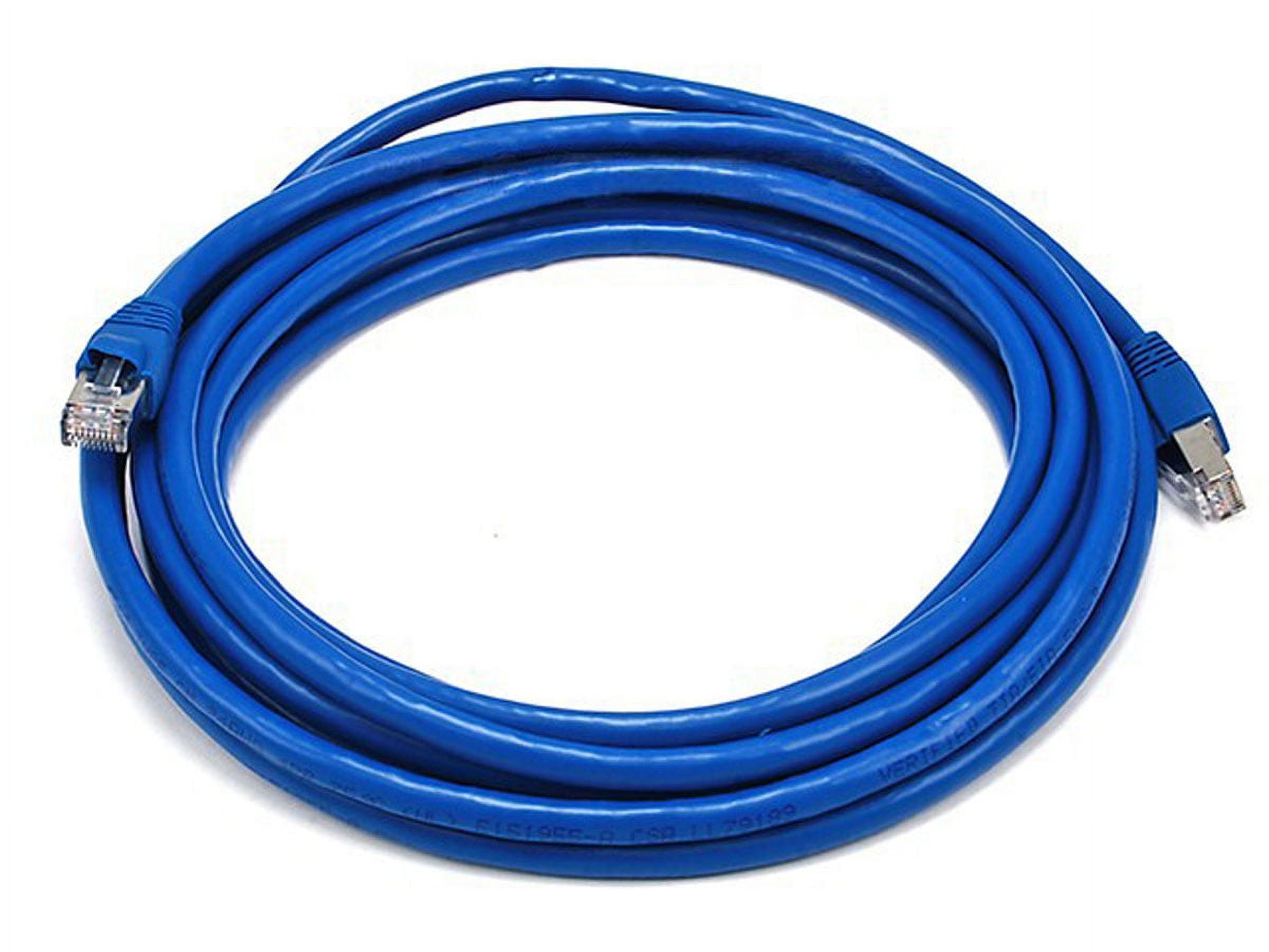 Monoprice Cat6A Ethernet Patch Cable - 14 Feet - Blue | Snagless RJ45 ...