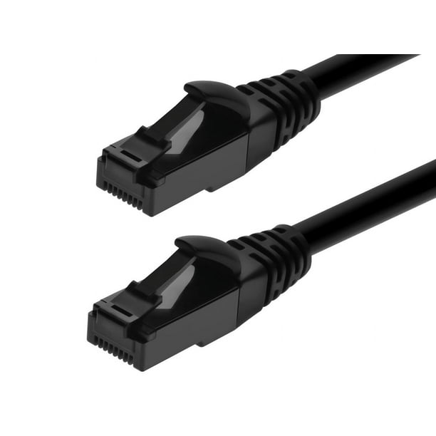 Monoprice Cat6A Flexible TPE Patch Cable - 100 Feet - Black | UTP ...