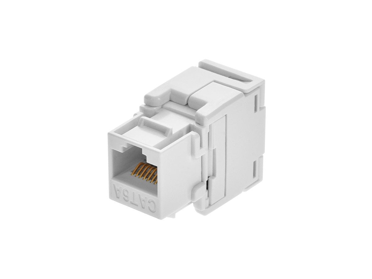 Monoprice Cat6A RJ45 Toolless 180-Degree Keystone Jack for 22-24AWG ...
