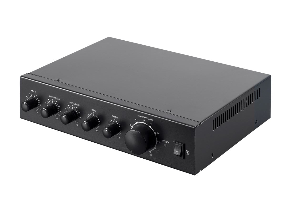 Monoprice Commercial Audio 60W 3ch 100/70V Mixer Amp (No Logo ...