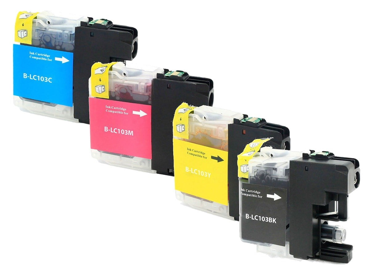 Monoprice Compatible Brother LC103 Inkjet Bundle Cyan Magenta Yellow ...