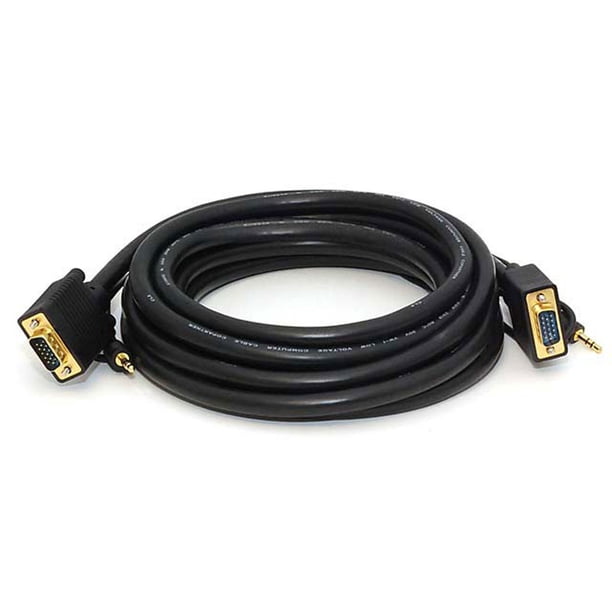 Monoprice Computer Video Cable,Black,15ft L 3339 - Walmart Business ...