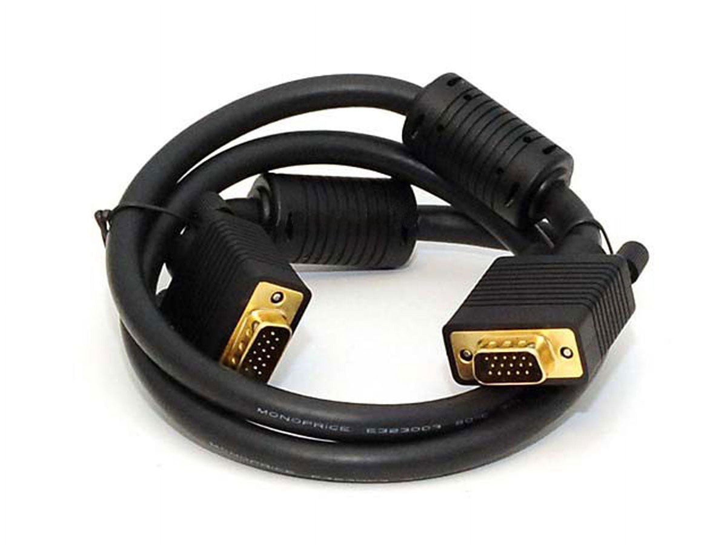 Monoprice Monitor Cable - 3 Feet - Black | Super VGA Male to Male with ...