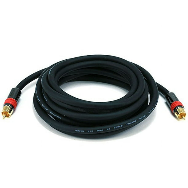 Monoprice Digital Coaxial Audio Cable - 12 Feet - Black | High Quality ...