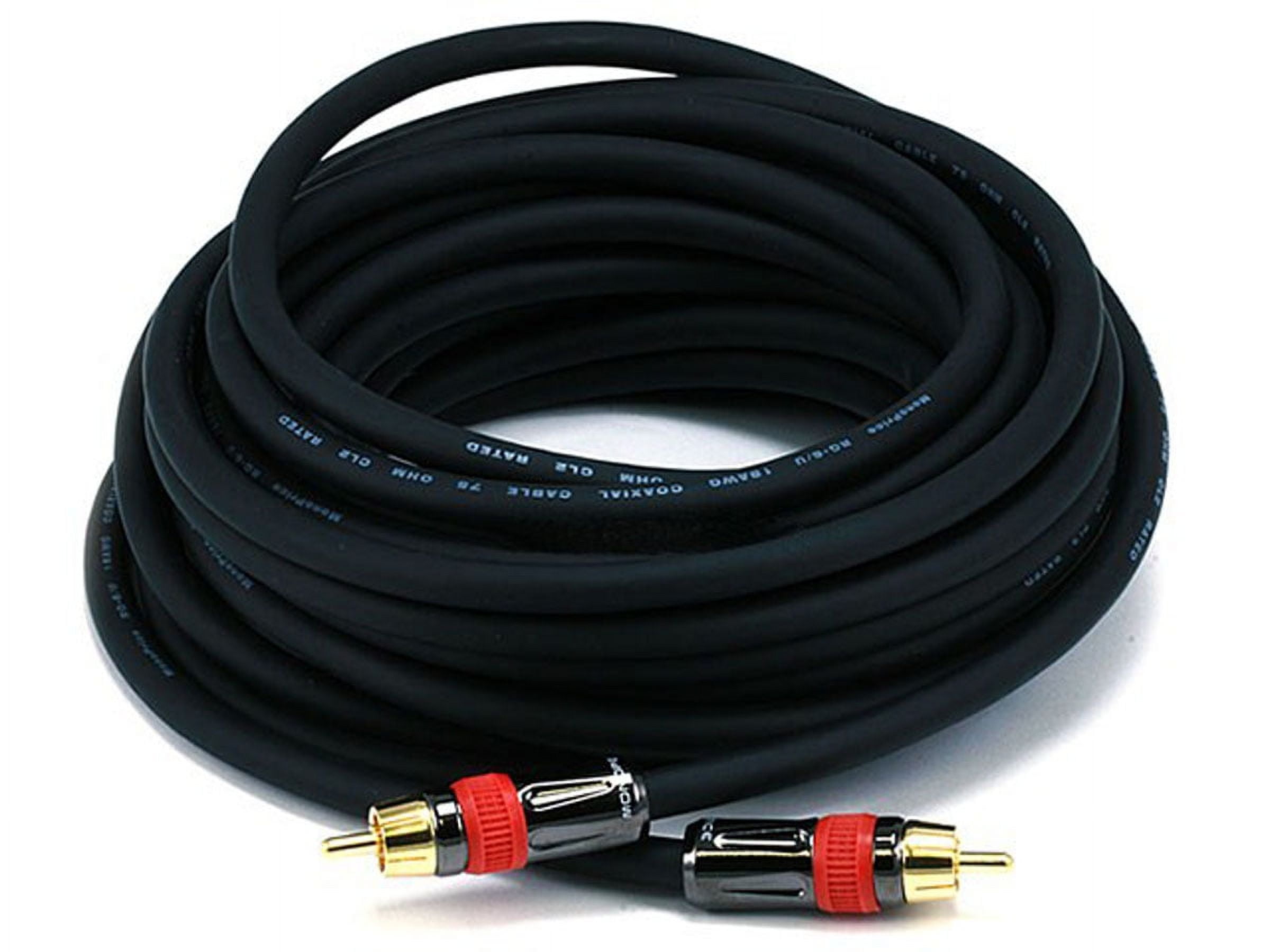 Monoprice Digital Coaxial Audio Cable - 25 Feet - Black | High Quality ...