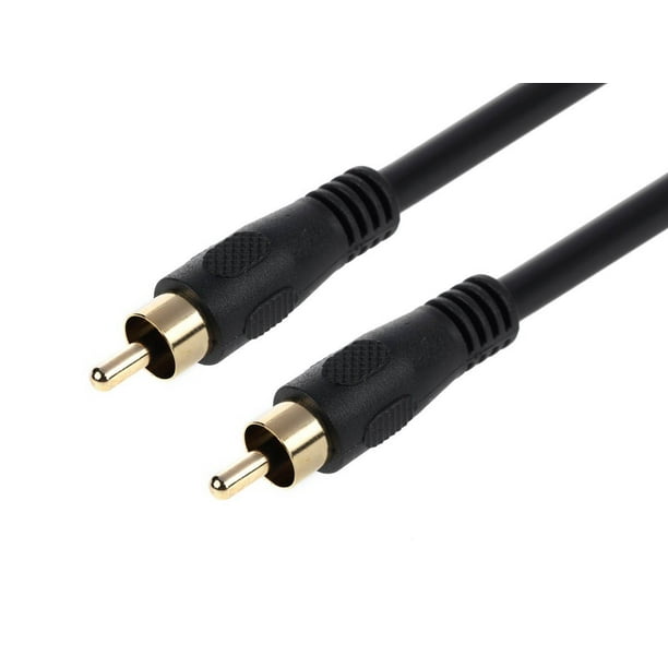 Monoprice 3' RCA Male to Male Audio/Video Coaxial Cable Black 102743 ...