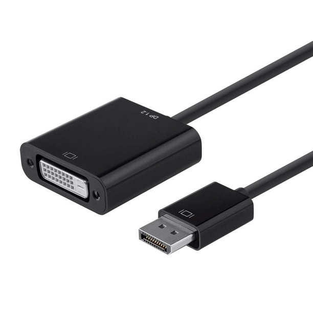 Monoprice DisplayPort 1.2a to DVI Active Adapter - Black, Compatible ...