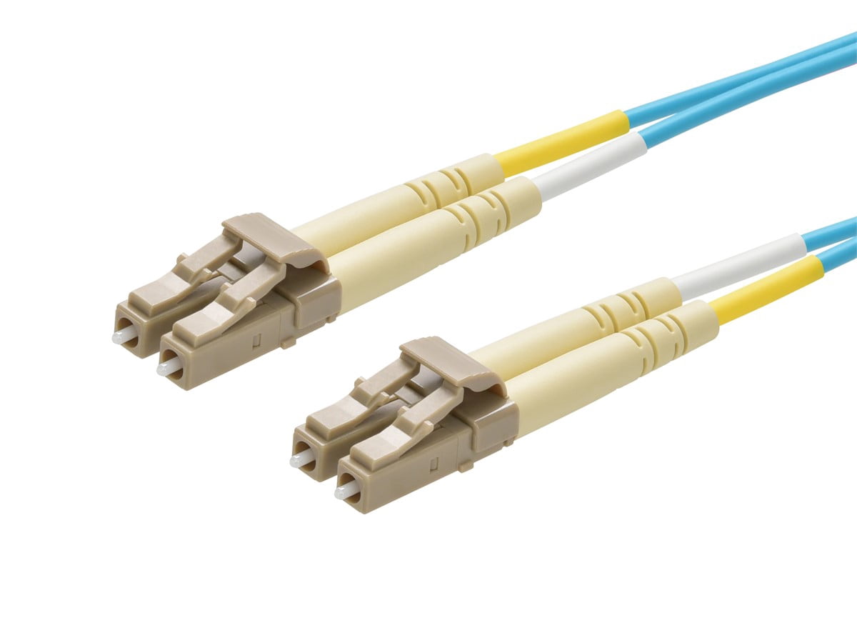 Monoprice Fiber Optic Cable - 20 Meter - Aqua | LC to LC, OM3, 50/125 ...