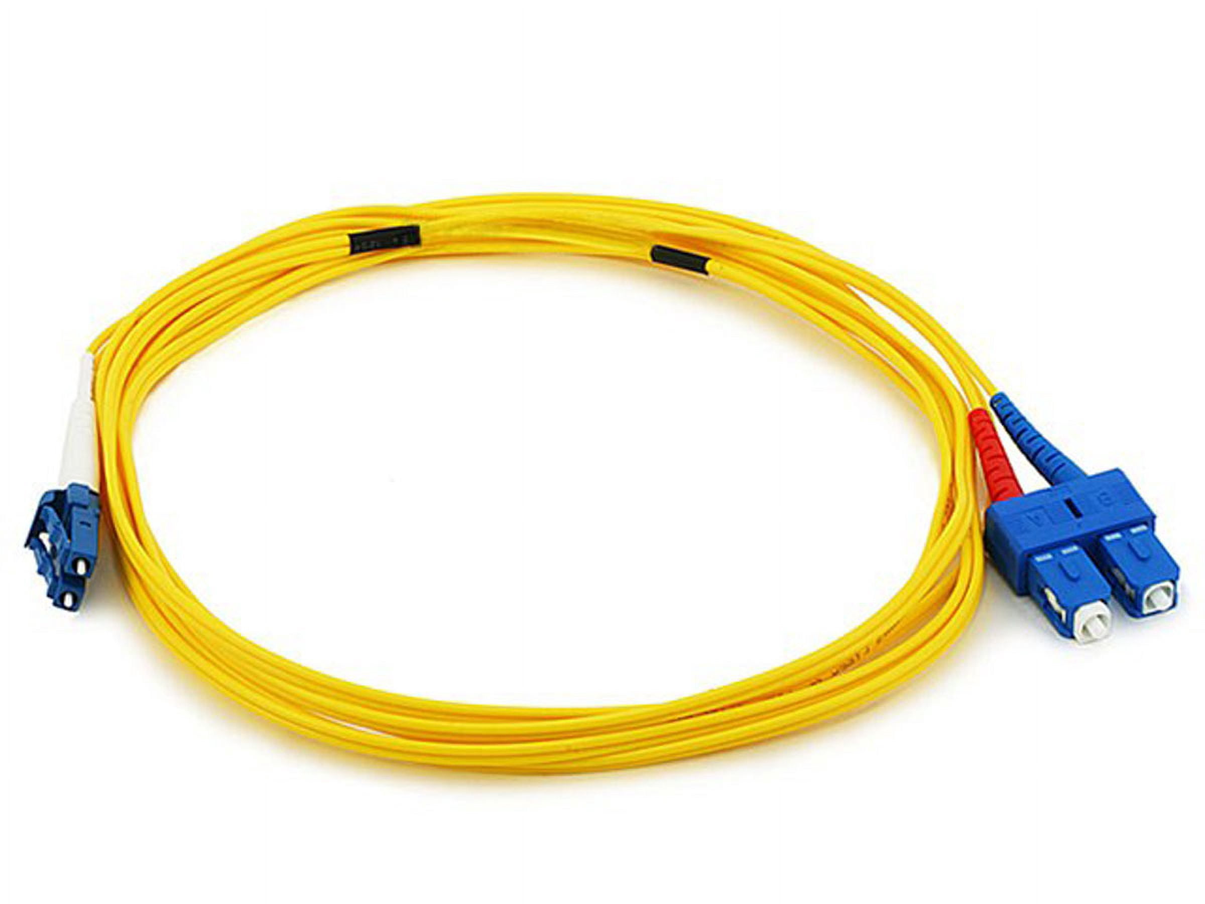 Monoprice Fiber Optic Cable - 3 Meter - Yellow | LC to SC, 9/125 Type, Single Mode, Duplex ...