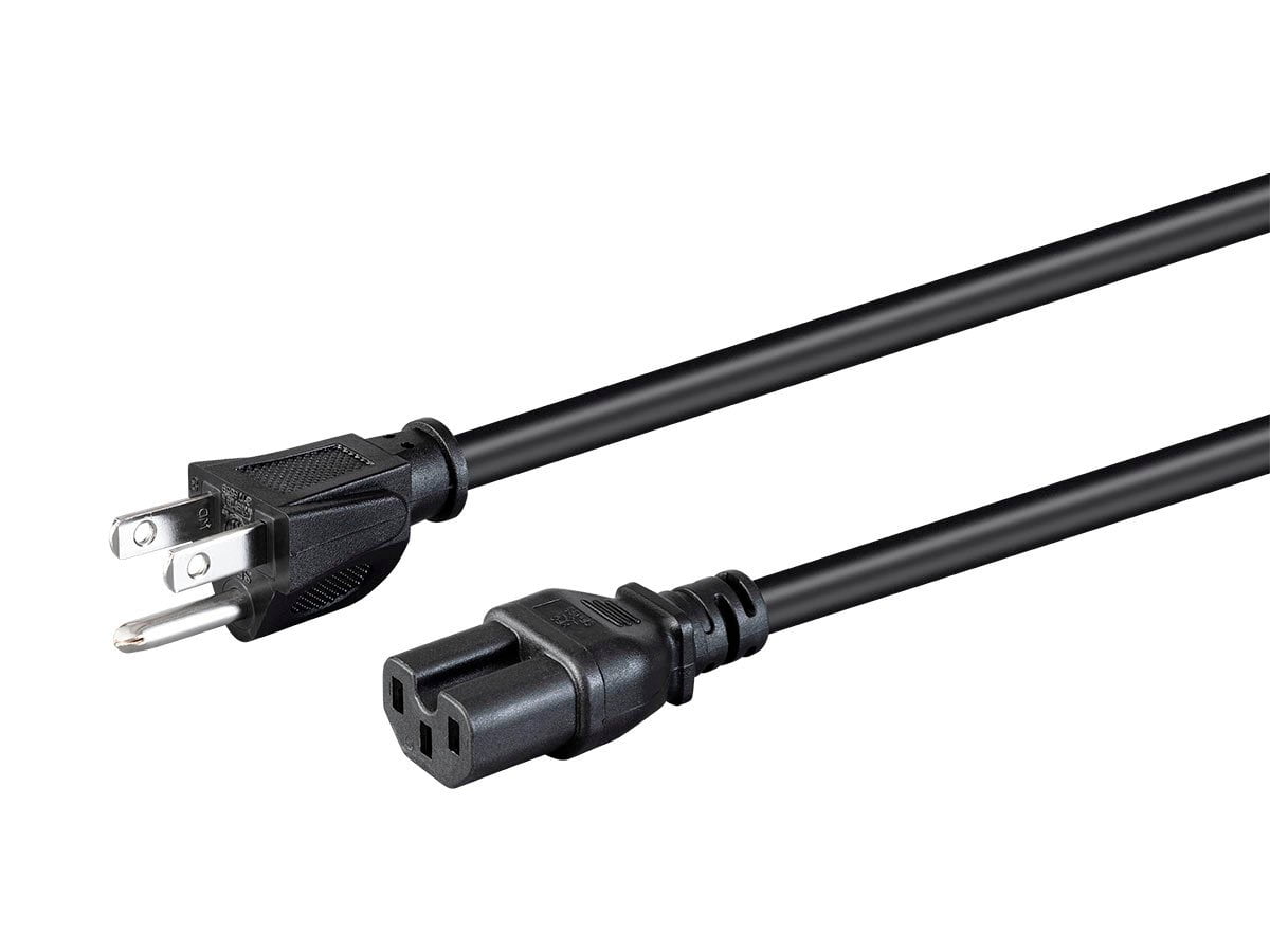 Monoprice Heavy Duty Power Cord - 15 Feet - Black | NEMA 5-15P to IEC ...