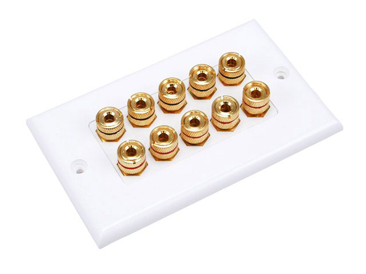 Monoprice High Quality Banana Binding Post Two-Piece Inset Wall Plate ...