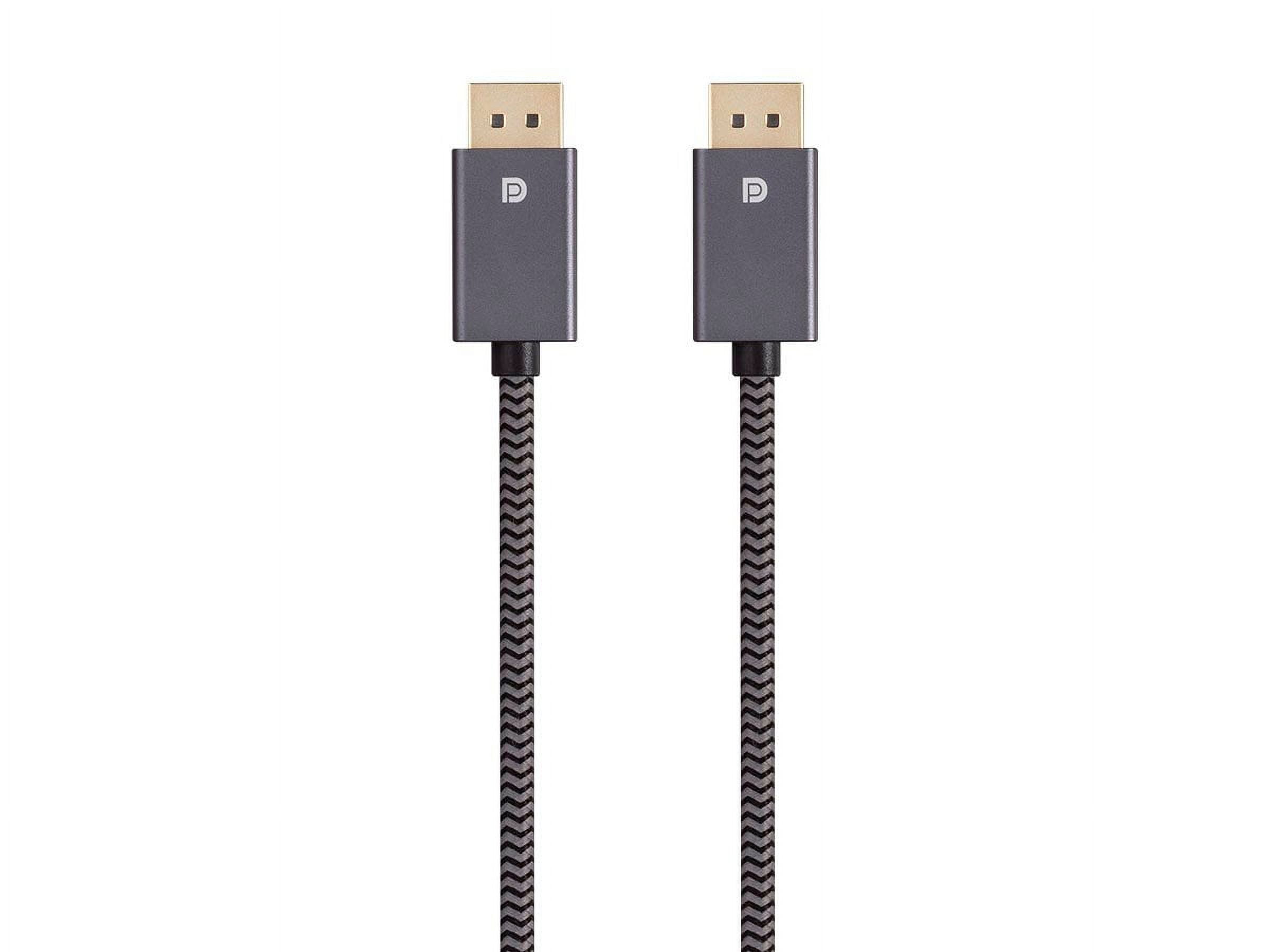 Monoprice DisplayPort 1.4 EasyPlug Nylon Braided Cable - 6 Feet - Gray ...