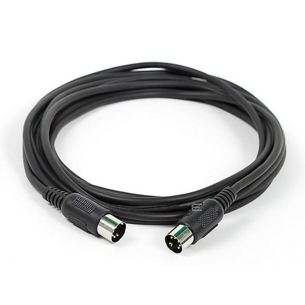 Monoprice MIDI Cable - 15 Feet - Black | With Keyed 5-pin DIN Connector ...