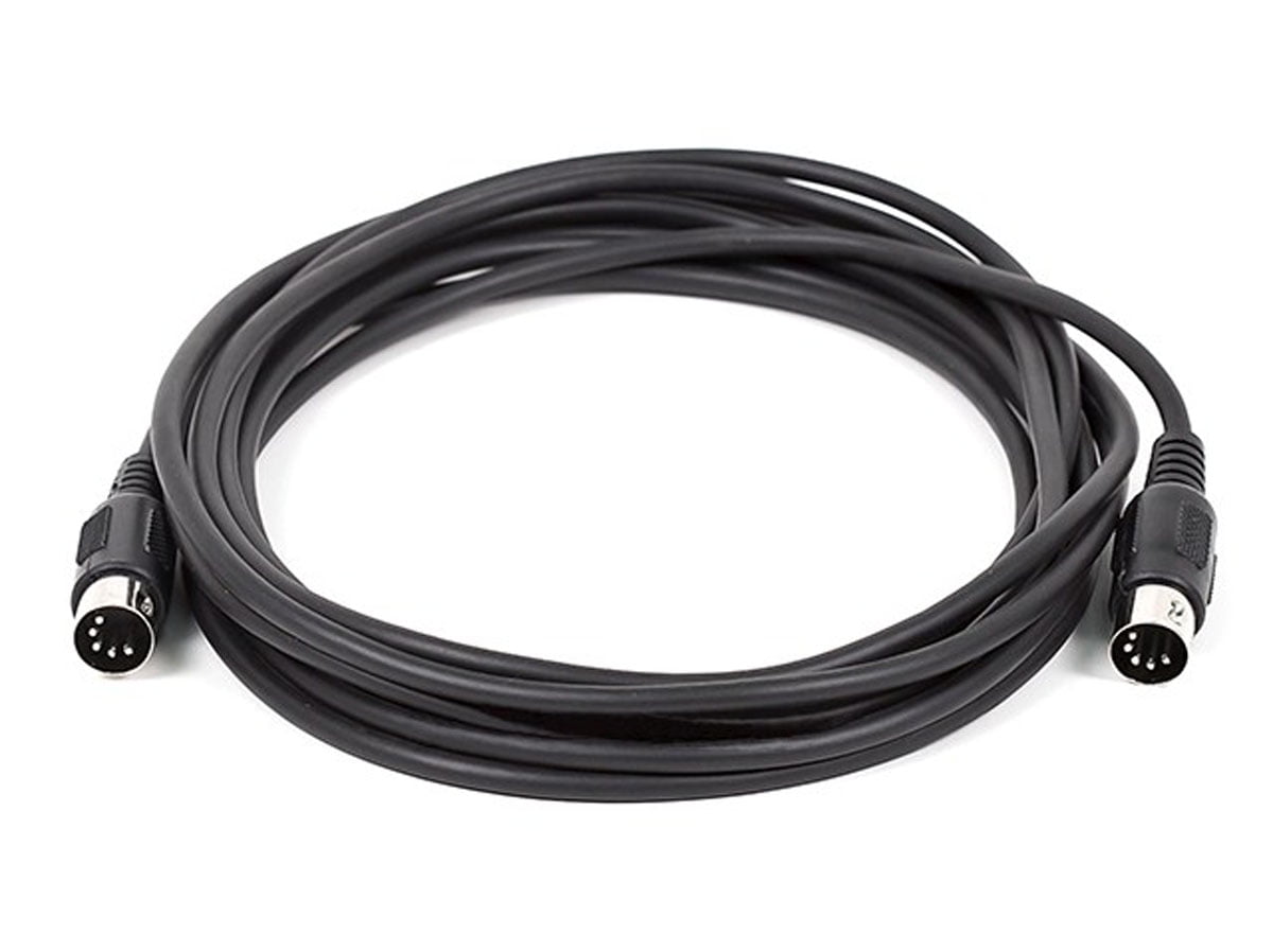 Monoprice MIDI Cable - 20 Feet - Black | With Keyed 5-pin DIN Connector ...