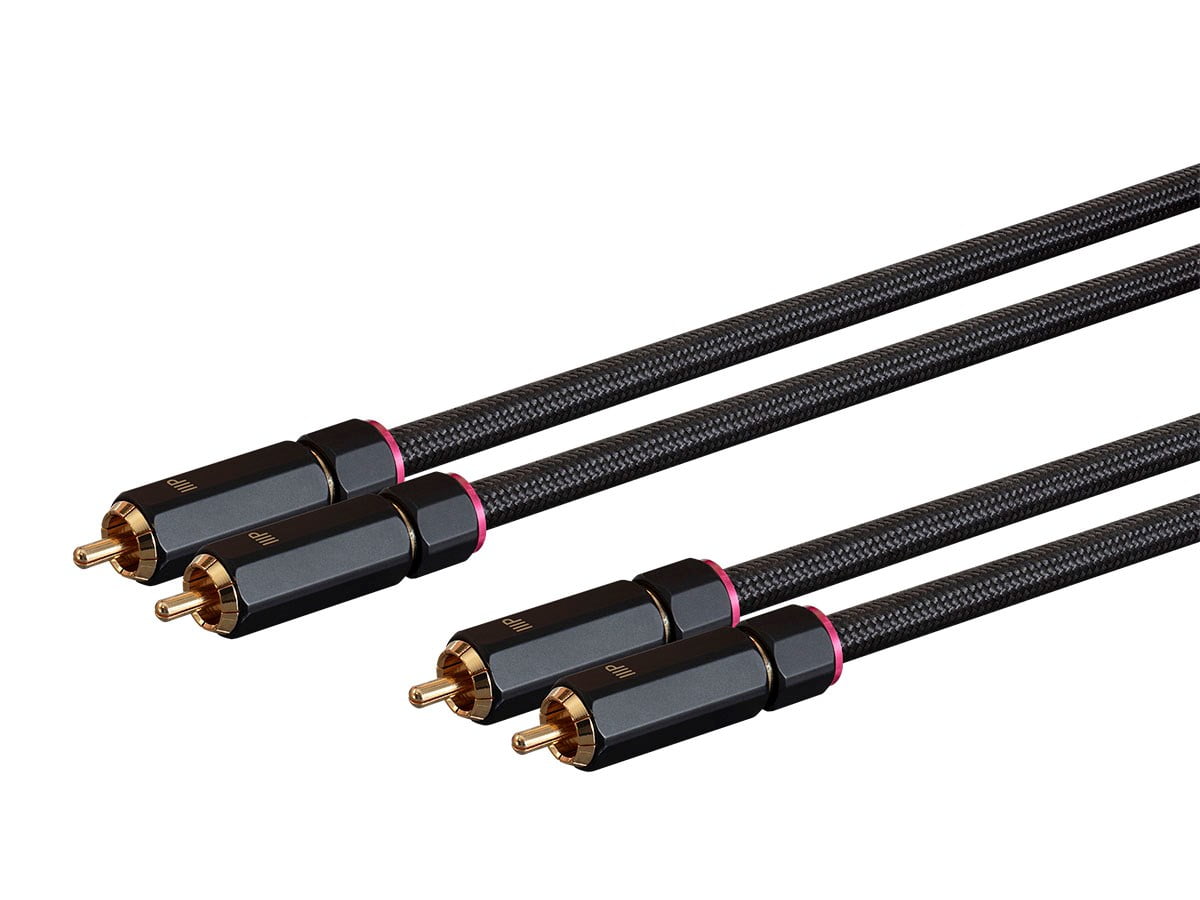 Monoprice Male RCA Two Channel Stereo Audio Cable - 25 Feet - Black ...