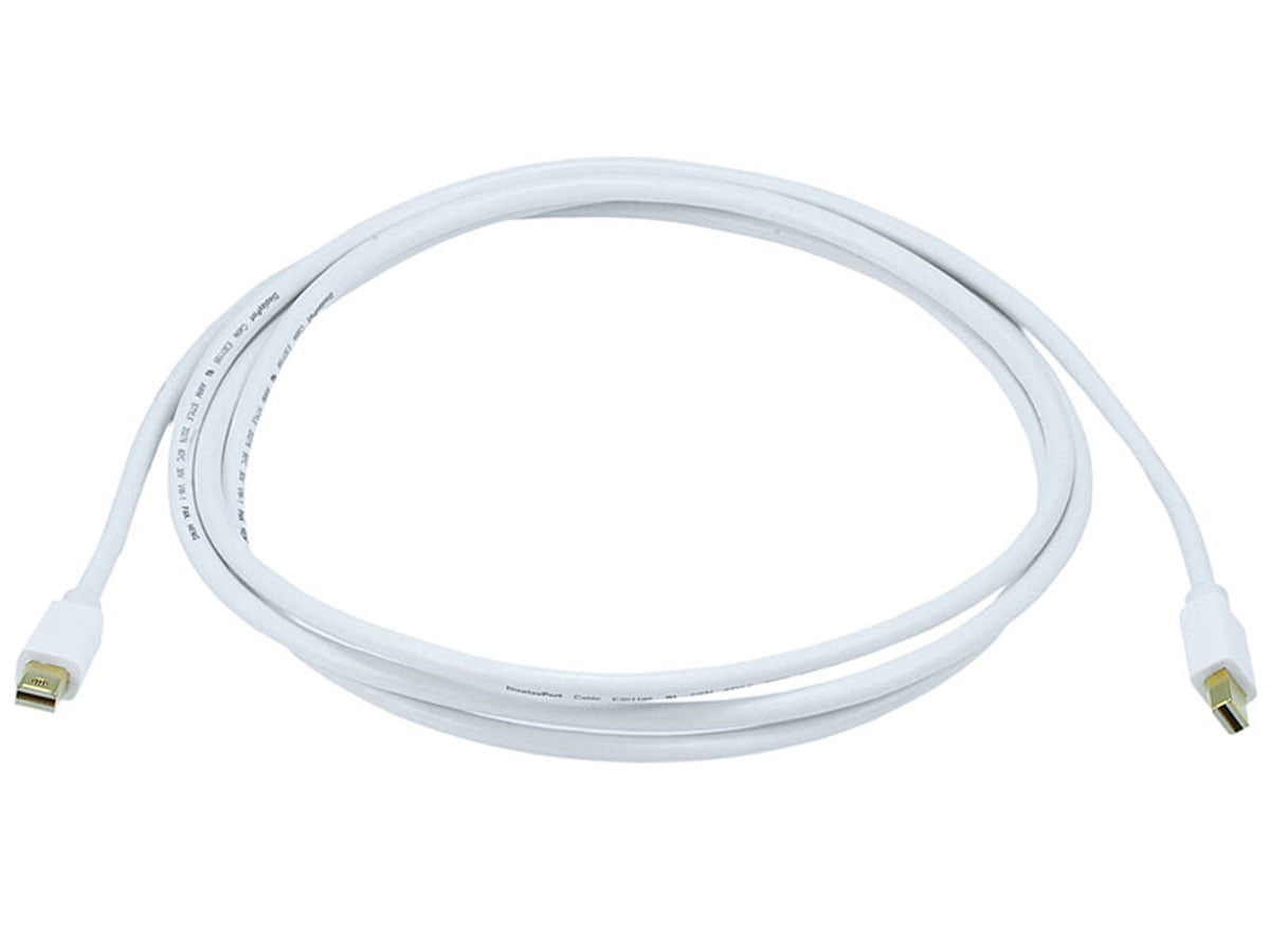Monoprice Mini DisplayPort Cable - 6 Feet - White | Gold Plated, 32AWG ...