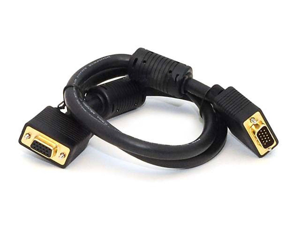 Monoprice Monitor Cable - 3 Feet - Black | Super VGA Male to Female ...