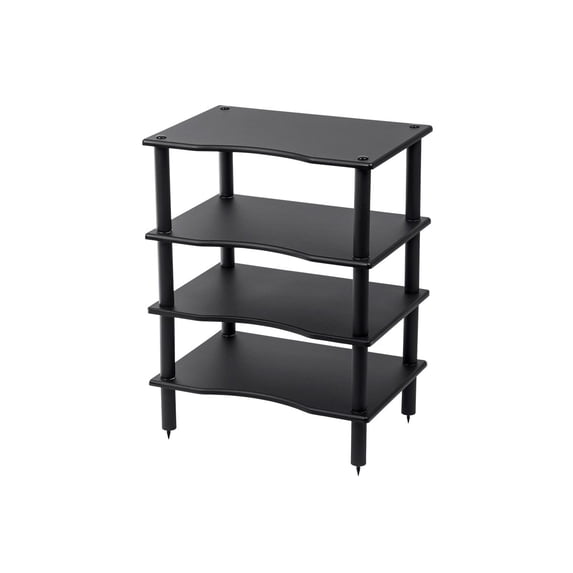 Monoprice Monolith 4 Tier/Shelf Audio Stand - Black | Open Air Storage ...