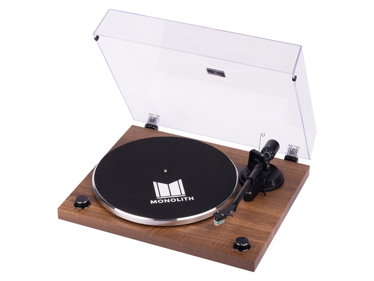 Monoprice Monolith Belt Drive Turntable Record Player with Audio ...