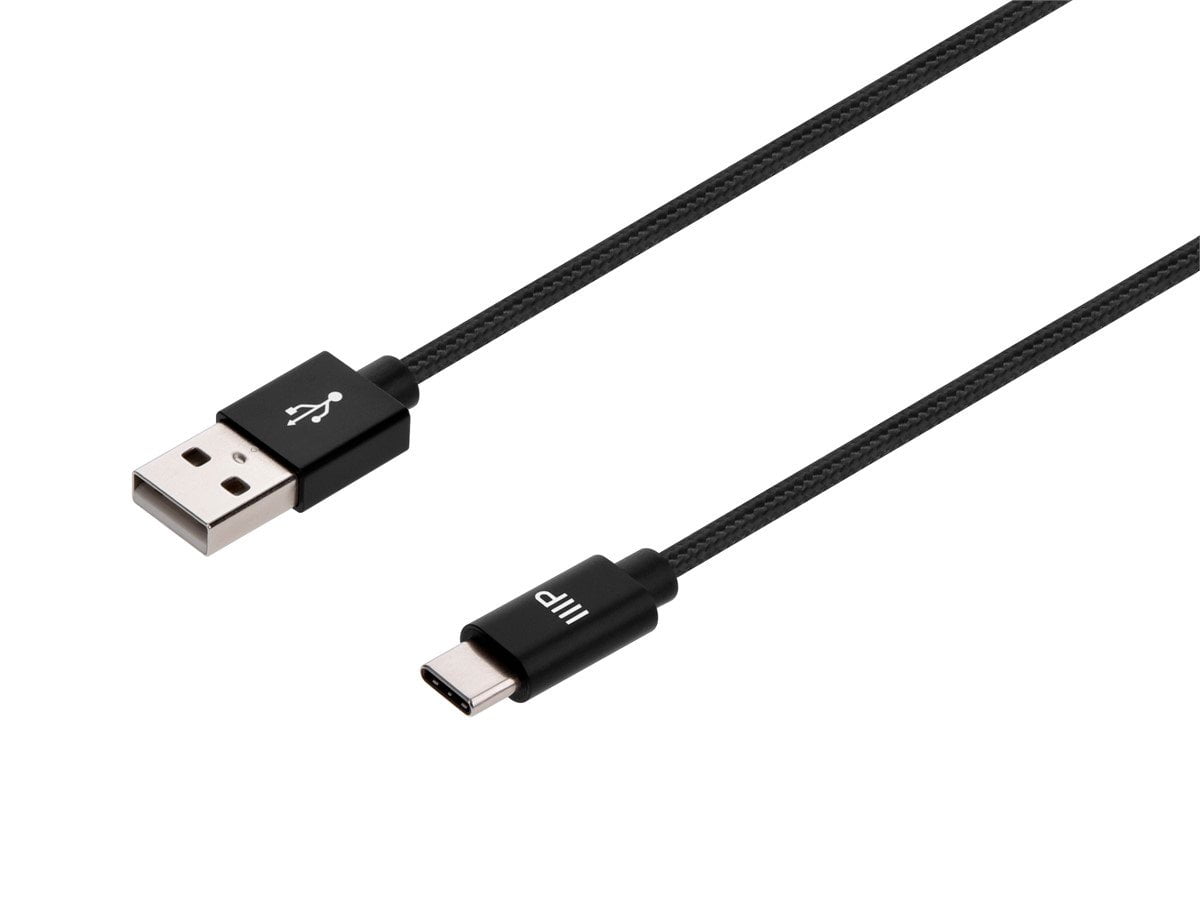 Monoprice Nylon Braided USB C to USB A 2.0 Cable - 6 Feet - Black ...
