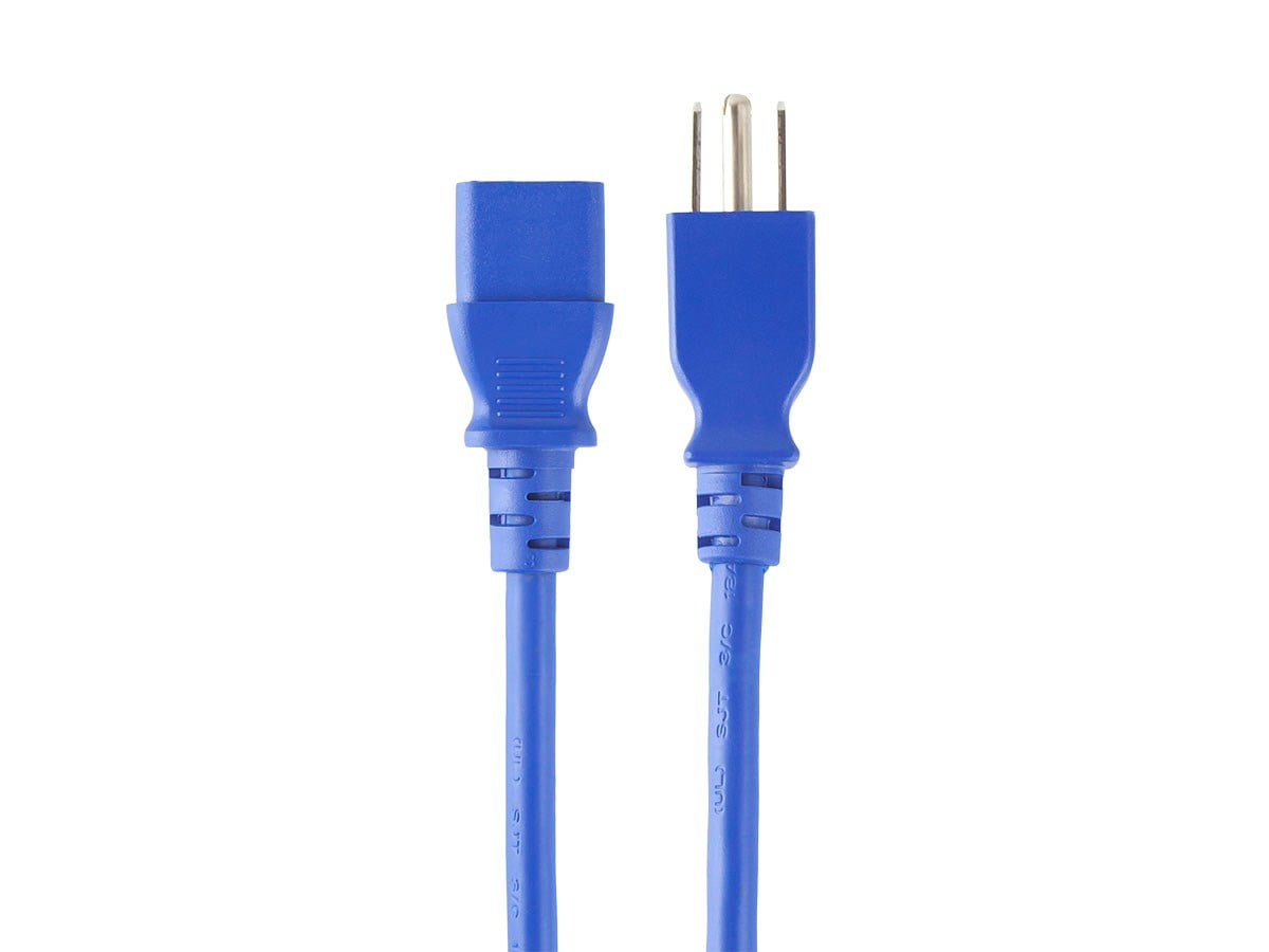 Monoprice Power Cable / Cord - 6 Feet - Blue | 18AWG 3 Conductor PC ...