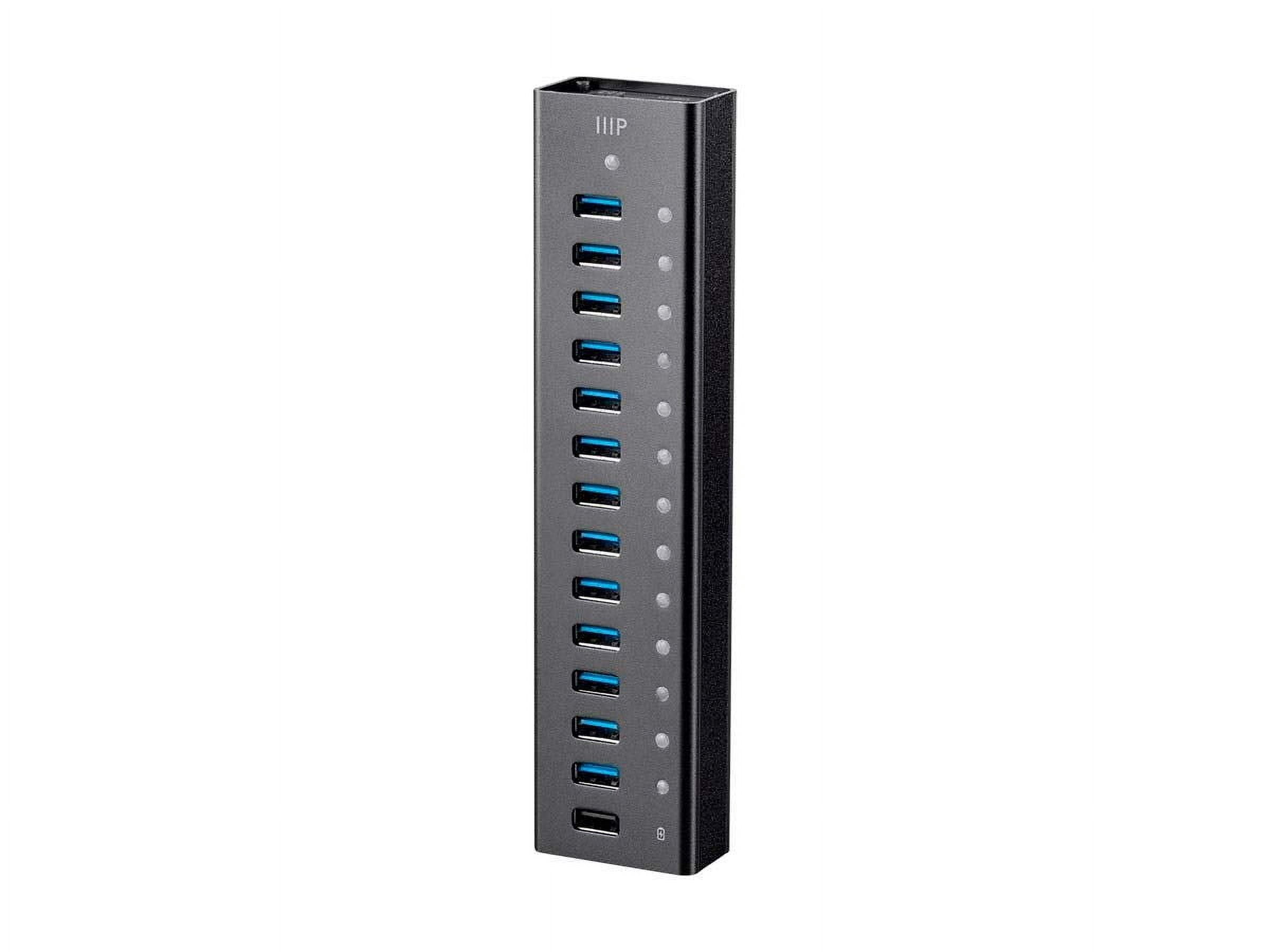 Monoprice Powered USB 3.0 Hub - 13-Port, Heavy Duty Aluminum, 5Gbps ...