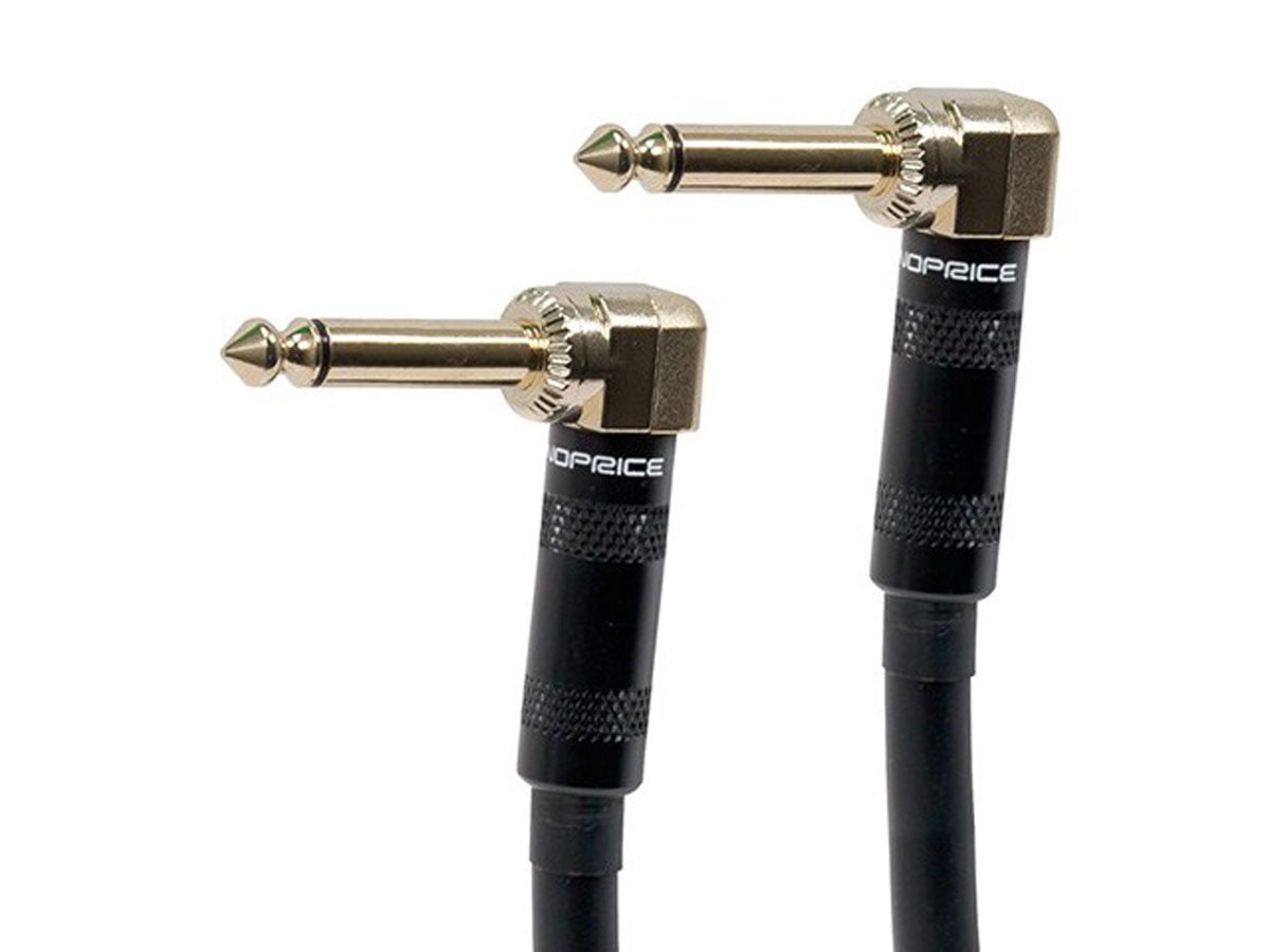 Monoprice Pro Audio Cable - 10 Feet - Black | 1/4 Inch (TS) Right Angle ...
