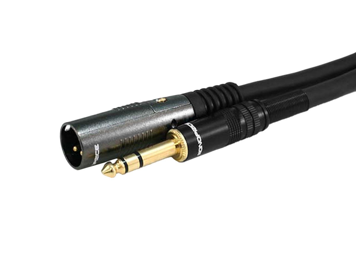 15ft Premier Series XLR Male to 1/4inch TRS Male 16AWG Cable (Gold ...