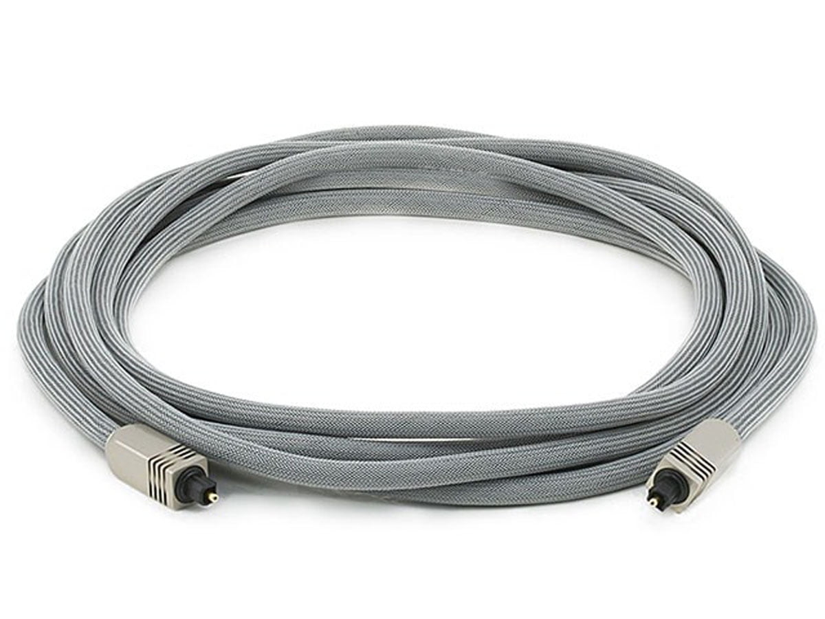 Monoprice Premium S/PDIF (Toslink) Digital Optical Audio Cable - Silver ...