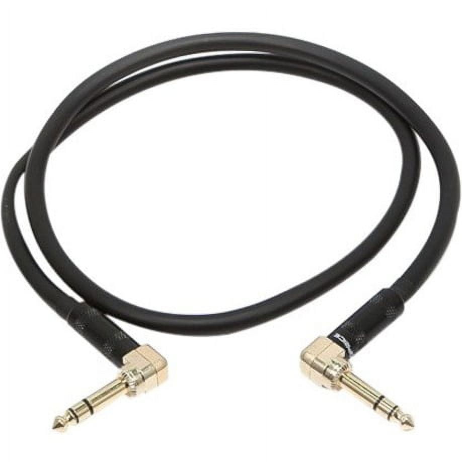 Monoprice Pro Audio Cable - 3 Feet- Black | 1/4 Inch (TRS) Right Angle ...