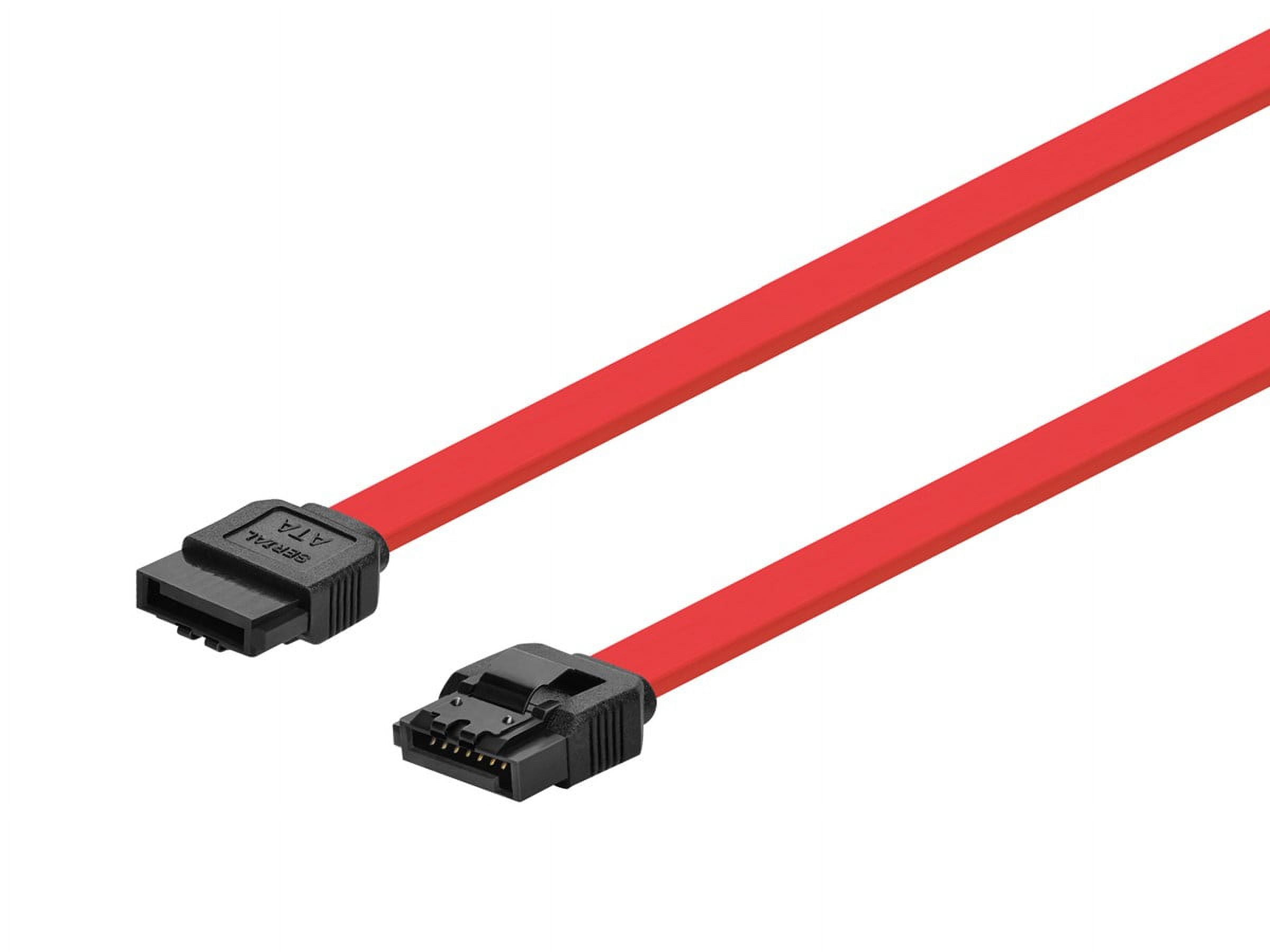 Monoprice SATA 6Gbps Straight Cable with Locking Latch - 0.83 Feet ...