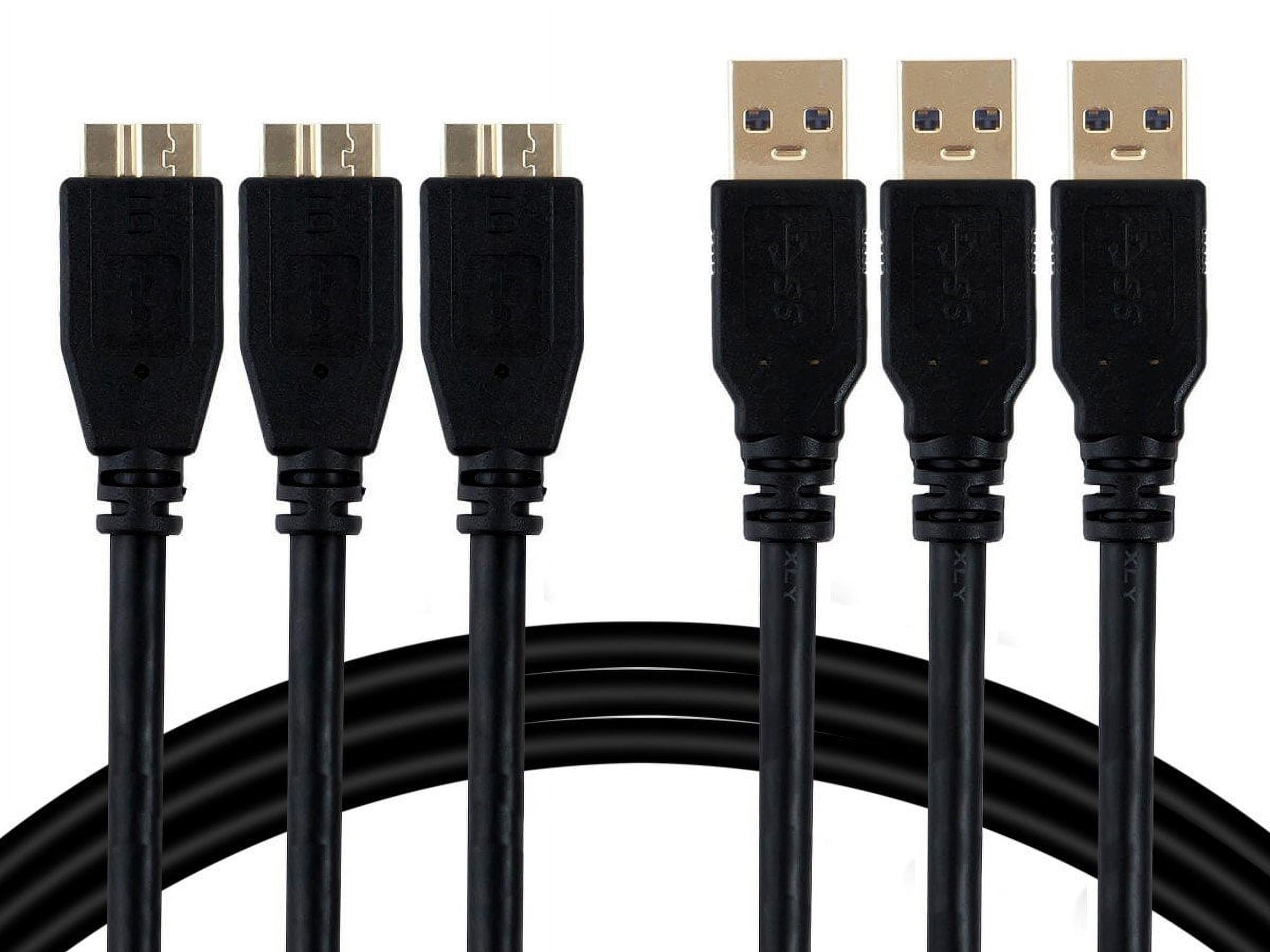 Select Series USB-A to Micro B 3.0 Cable - Black, 1m - 3 pack - Walmart.com