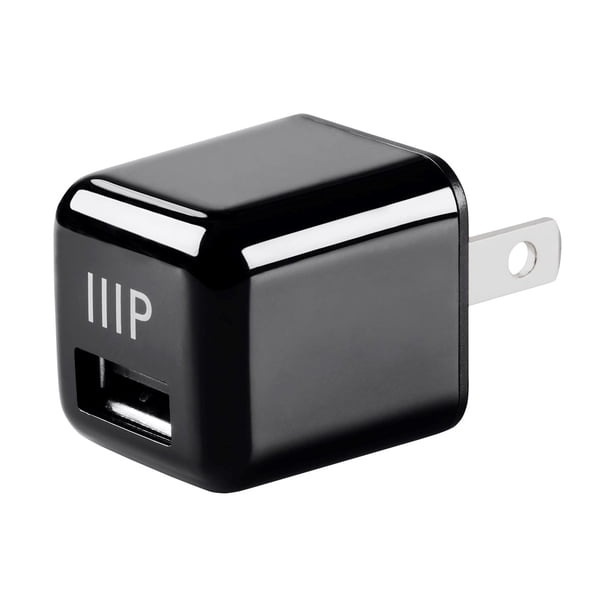 Monoprice Select USB Mini Wall Charger, 1-Port, 2.4A Output for iPhone ...