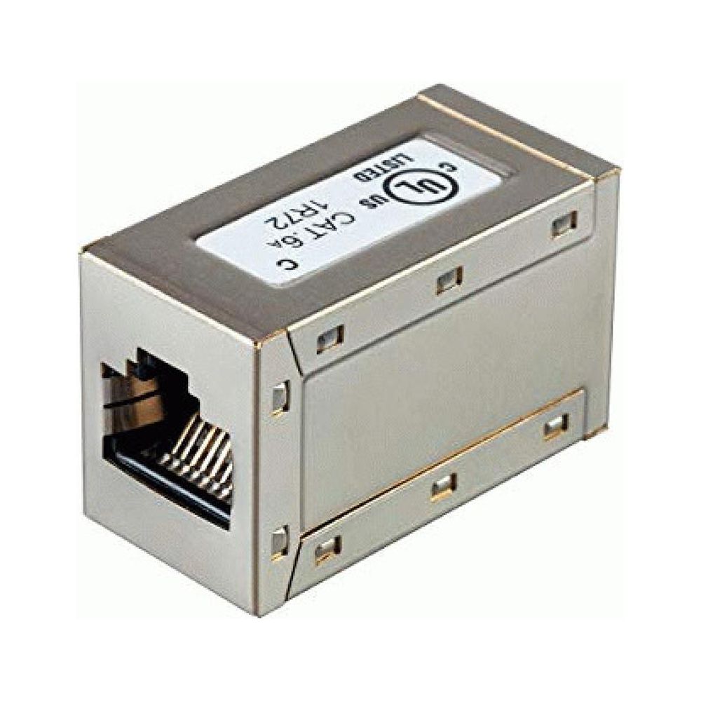 Monoprice Shielded Straight Through Cat6A RJ45 In-Line Coupler - Silver ...