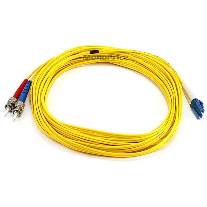Monoprice Single Mode Fiber Optic Cable - 10 Meter - Yellow | LC/ST, UL ...