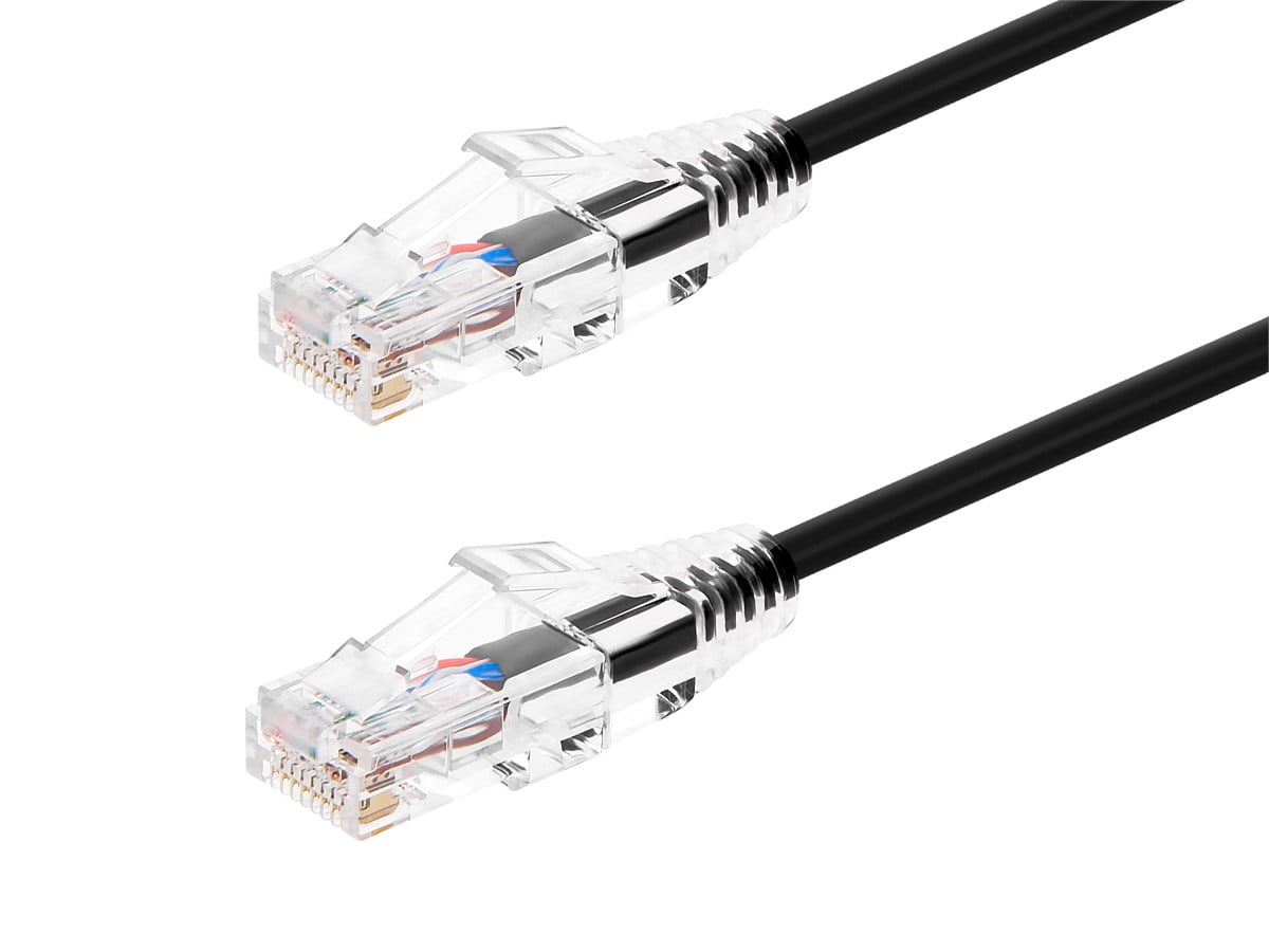 Monoprice SlimRun - Patch cable - RJ-45 (M) to RJ-45 (M) - 6 in - UTP ...