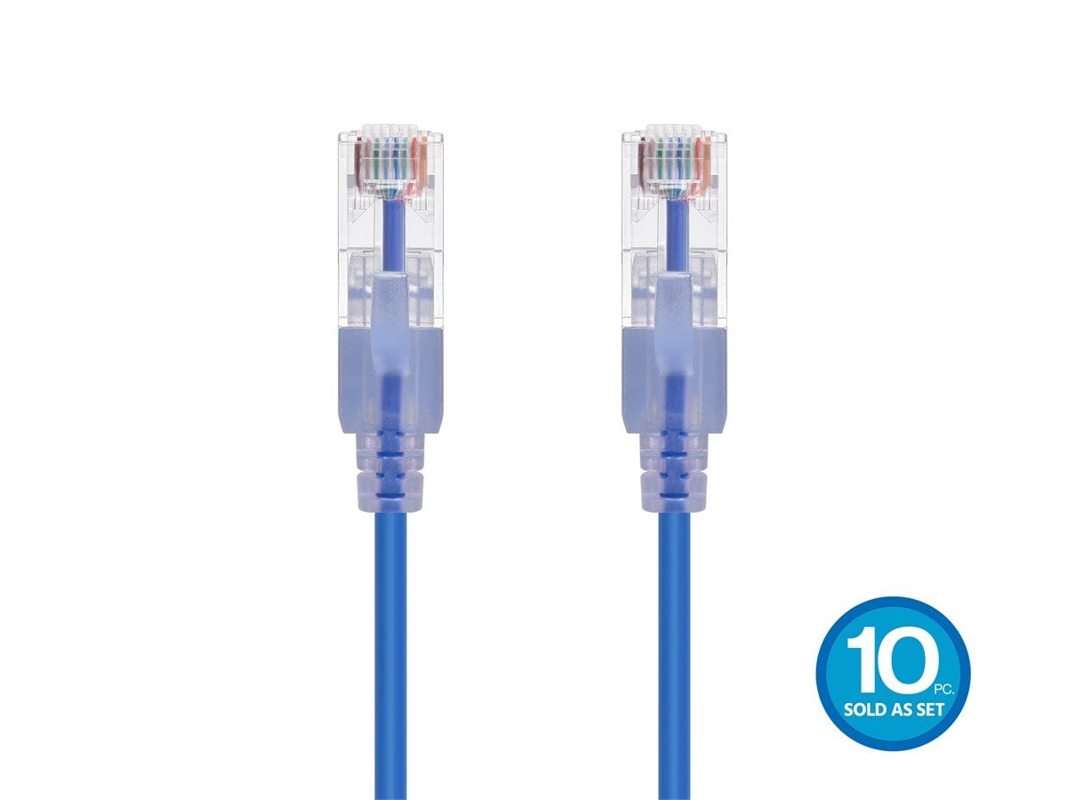 Monoprice SlimRun Cat6A Ethernet Patch Cable - Network Internet Cord ...