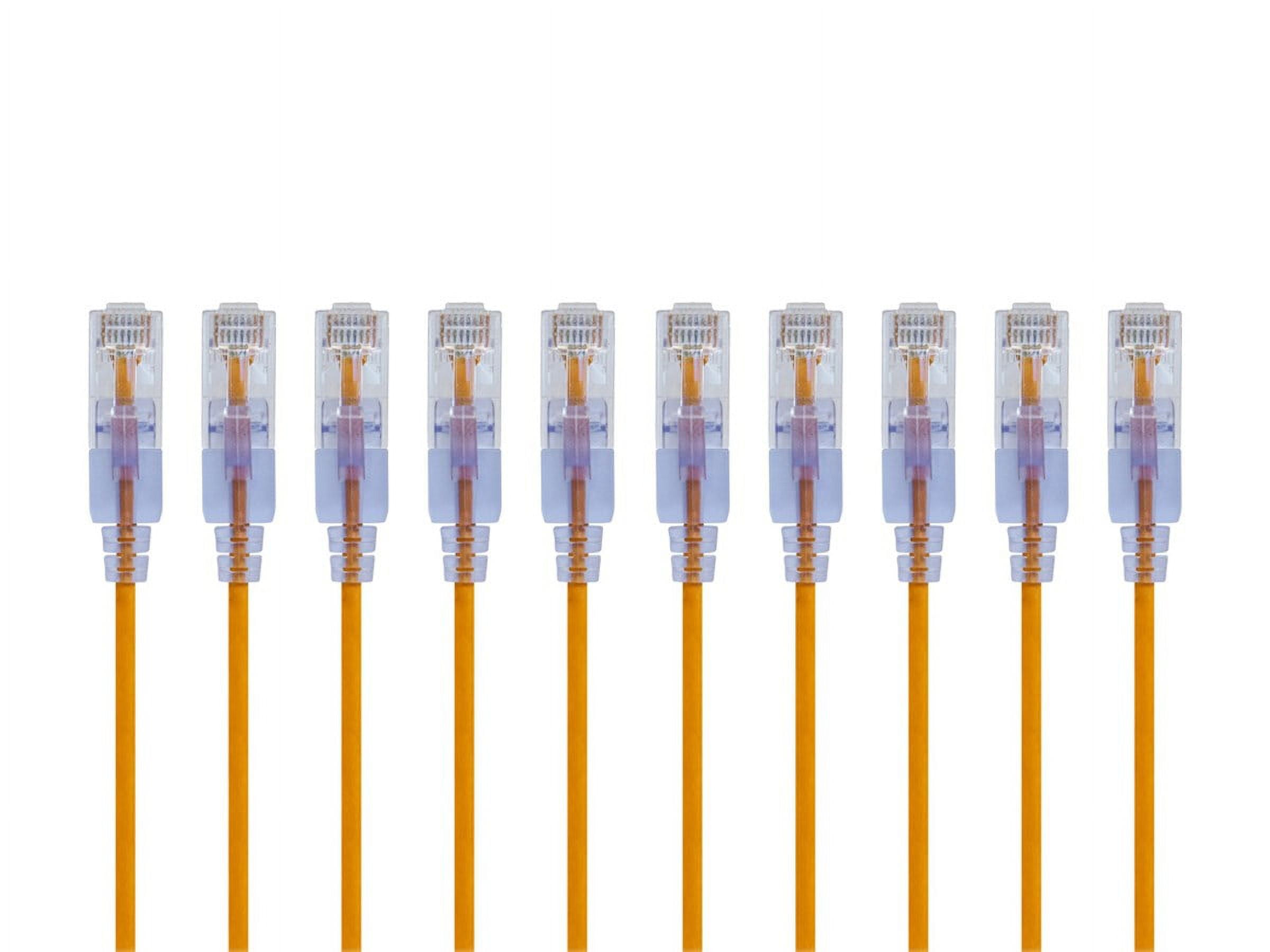 Monoprice SlimRun Cat6A Ethernet Patch Cable - Network Internet Cord - RJ45, Stranded, UTP, Pure ...
